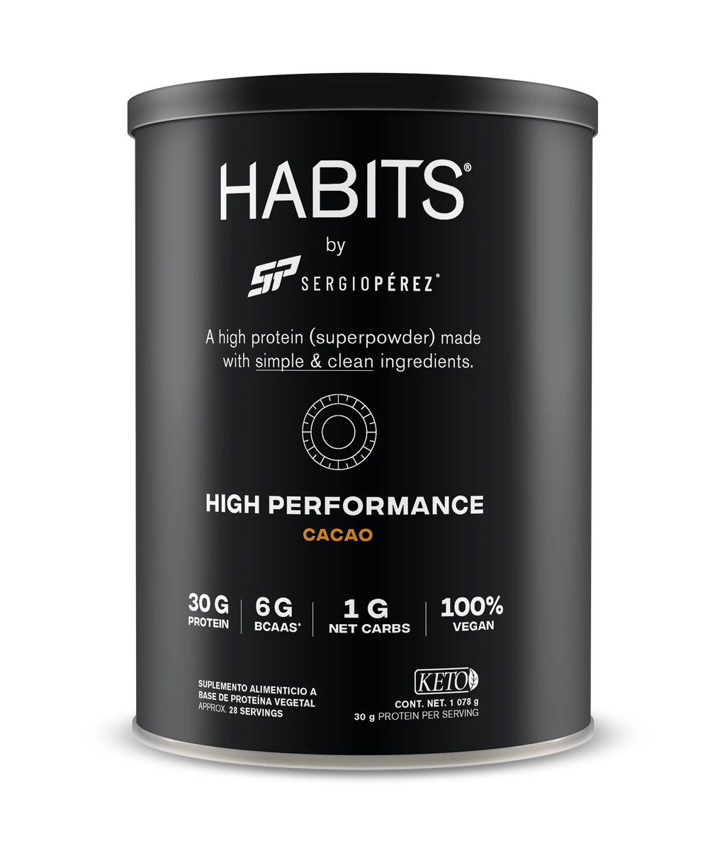 Habits: Proteína High Performance sabor cacao - 1078 gr – Half & Half Mx